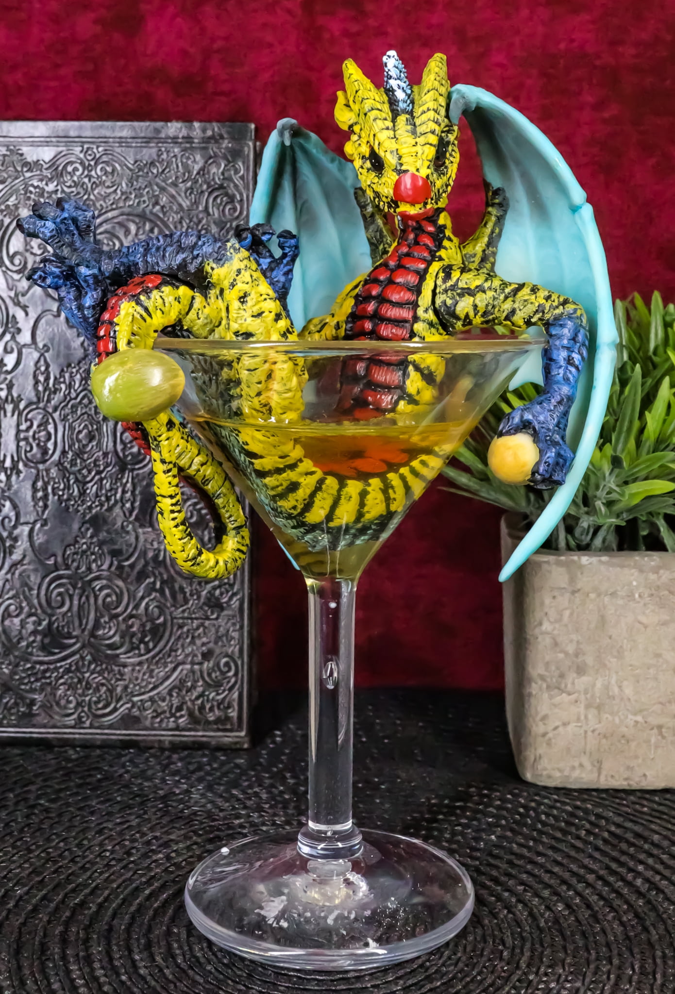 Ebros Drunken Beverage Spirit Dragon Statue 7.75" Tall Figurine ...