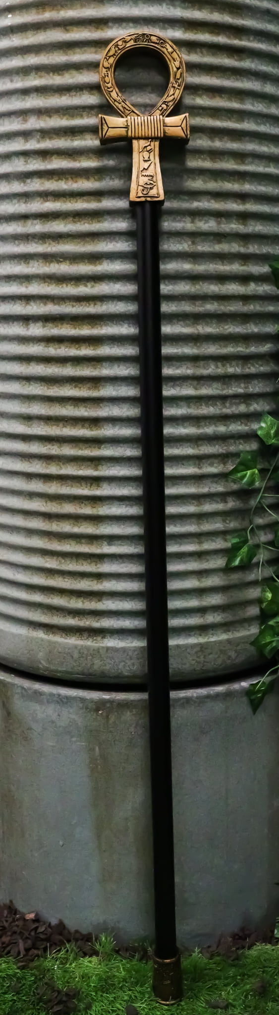 Ebros Gift Egyptian Ankh Key of Life Walking Staff Cane, Hieroglyphs ...