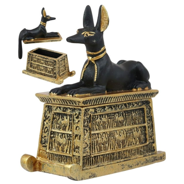 Ebros Egyptian God Hieroglyphic Anubis Dog Egyptian Miniature Cartouche ...