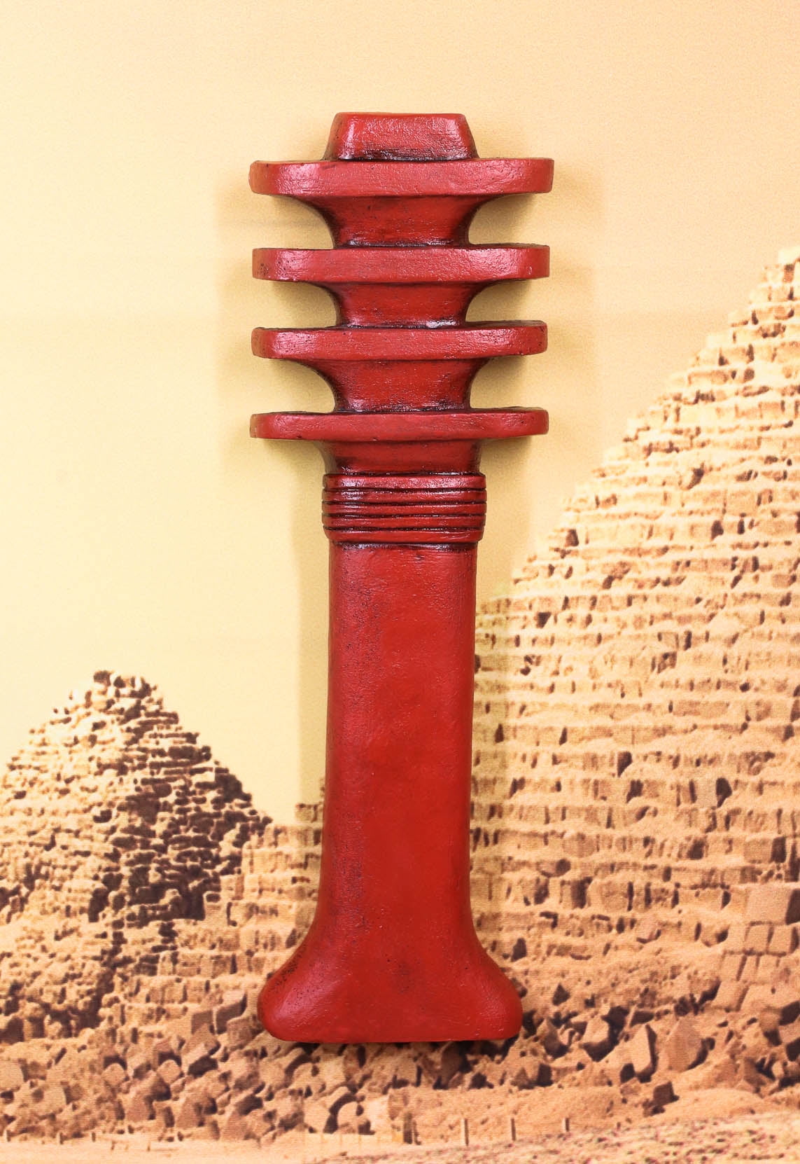 Ebros Egyptian God Ptah Osiris Symbol Of Stability Balance Red Djed ...