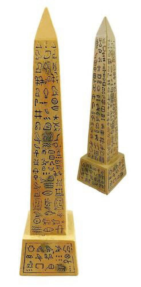 Ebros Egyptian Temple of Ra Sand Desert Obelisk With Hieroglyphs Statue ...