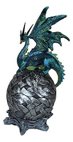 Ebros Elemental Medieval Dragon Perching On Color Changing LED ...