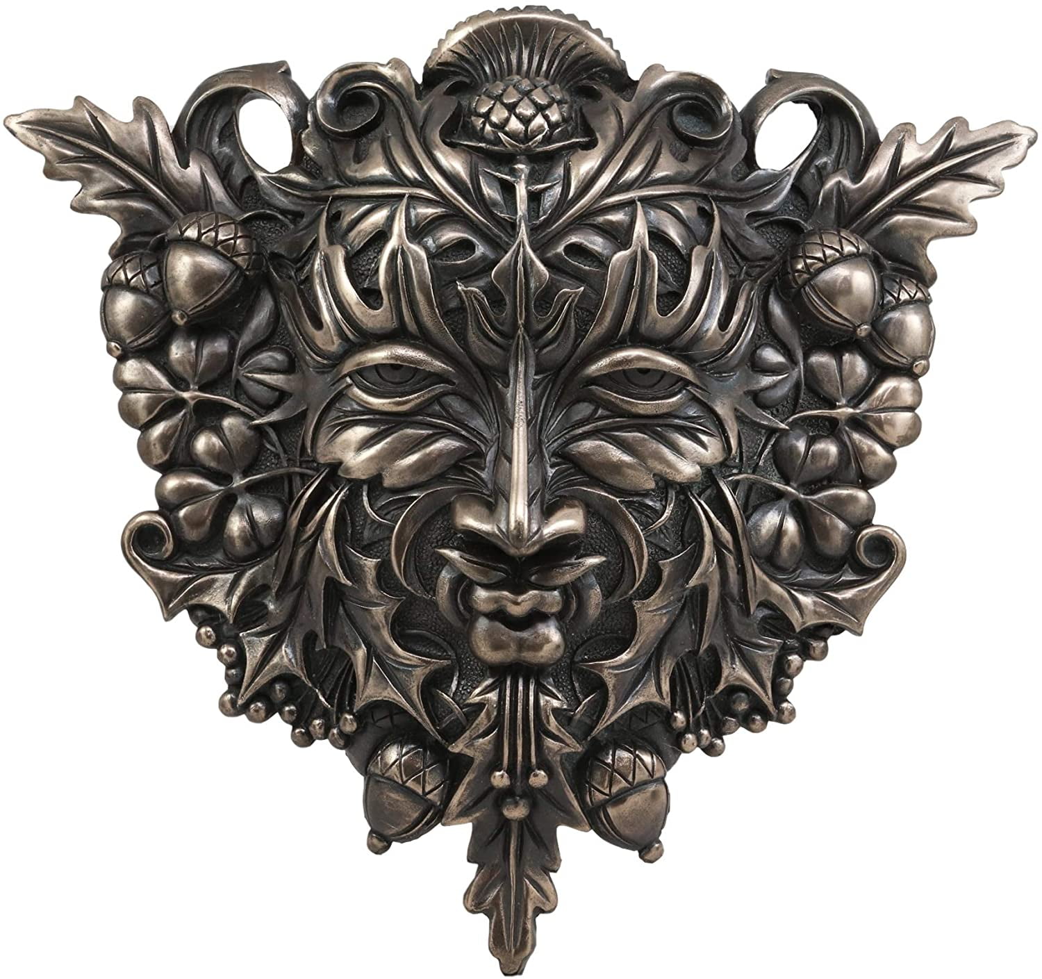 Ebros Faux Bronze Acorn and Clover Greenman Unique Wall Plaque Maxine ...