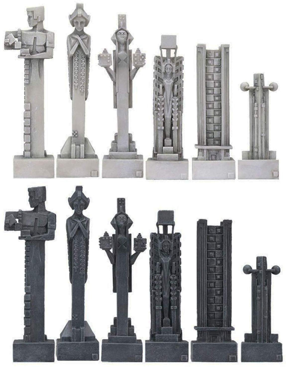 Ebros Frank Lloyd Wright Midway Gardens White and Black Sprites Chess ...