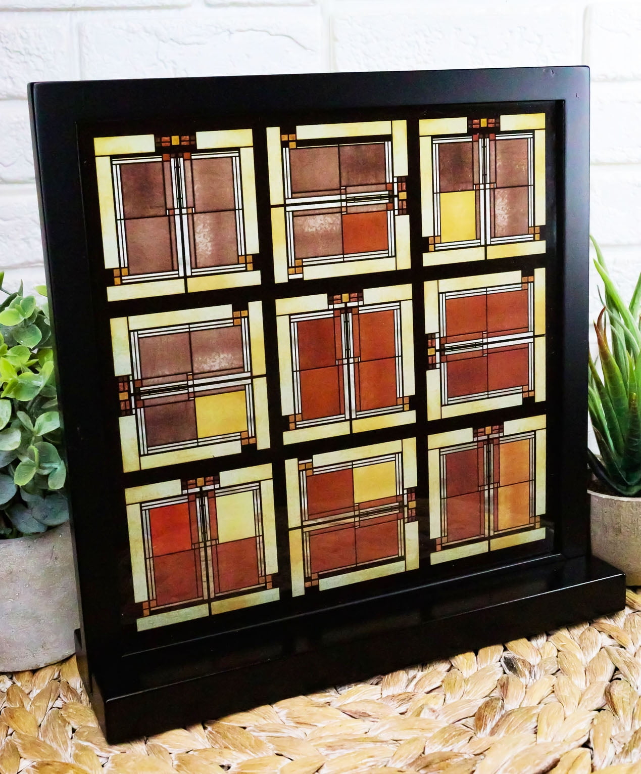 Ebros Frank Lloyd Wright Unity Temple Skylight Stained Glass Art ...