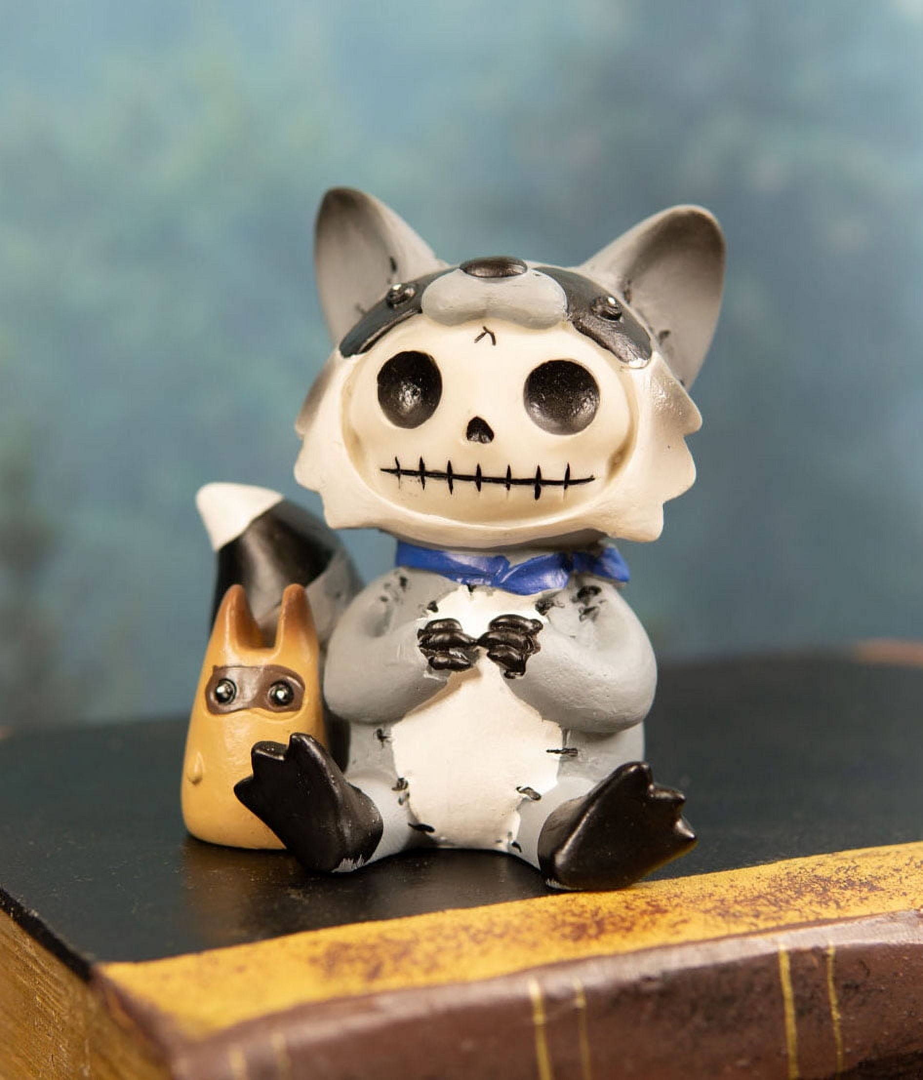 Ebros Furrybones Bandit The Raccoon Voodoo Stitched Skeleton Figurine 3 ...