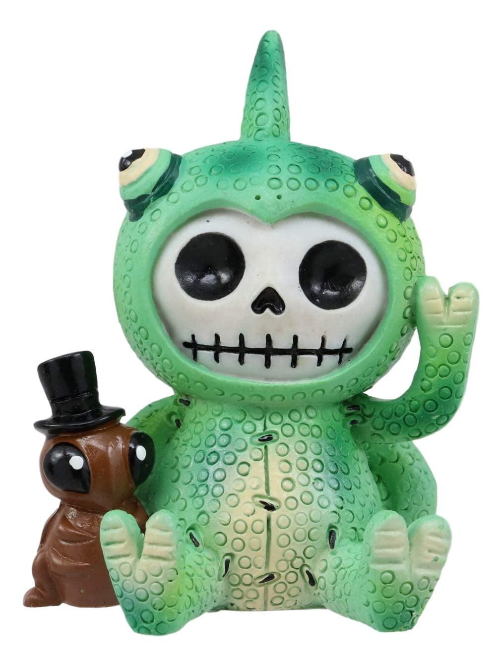 Ebros Furrybones Camo The Chameleon with Buddy Cricket Figurine Small 3 ...