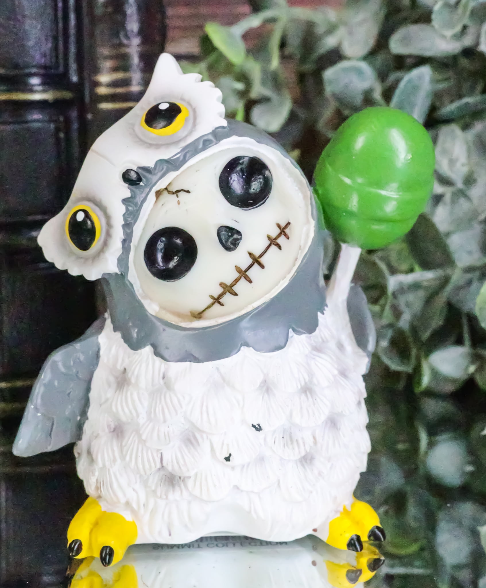 Ebros Furrybones Hootie The Snow Owl Skeleton Figurine 3" H Hooded ...