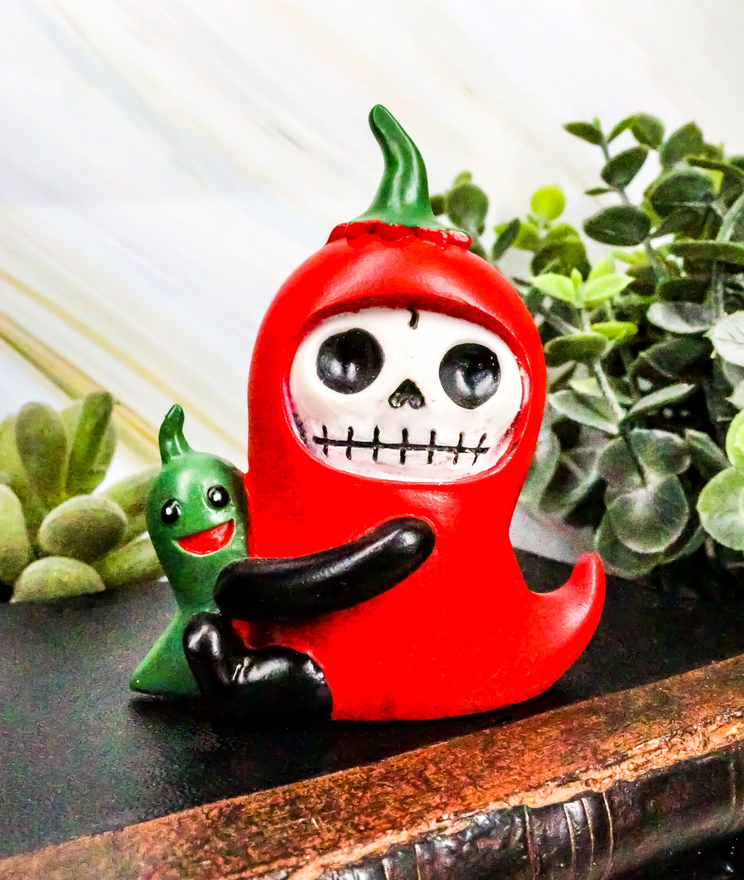 Ebros Furrybones Skeleton Chilito Hot Red Chili Pepper Figurine 3.25"H ...