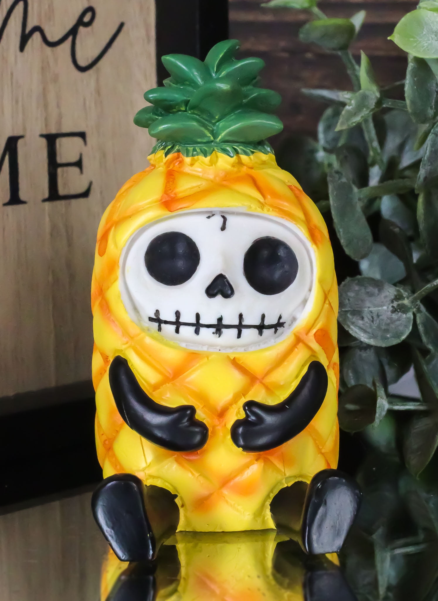 Ebros Furrybones Skeleton Fruity Pina Tropical Pineapple Figurine 3.25 ...