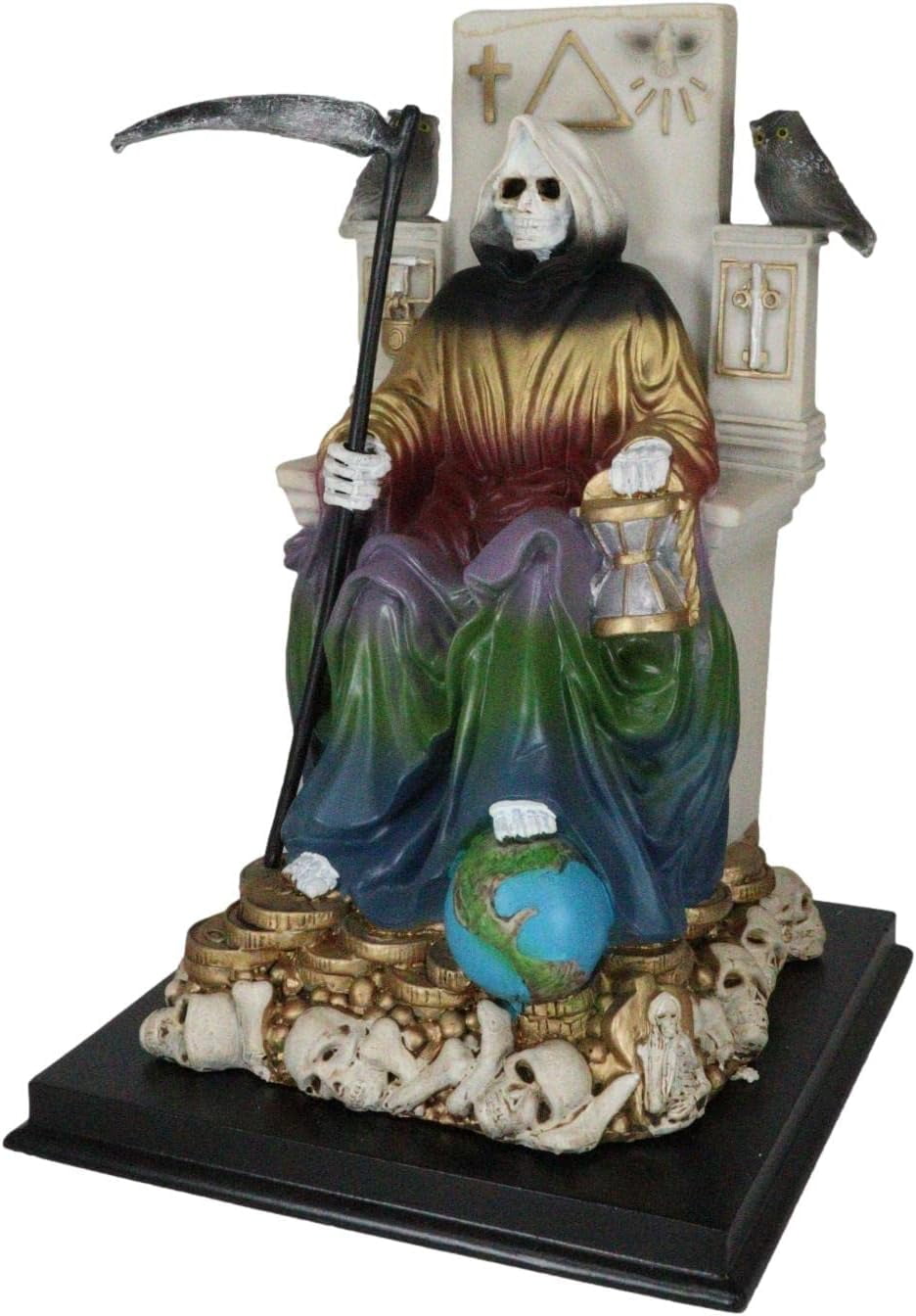 Ebros Gift 7 Colors Rainbow Robe Santa Muerte Holy Sacred Death Bone ...