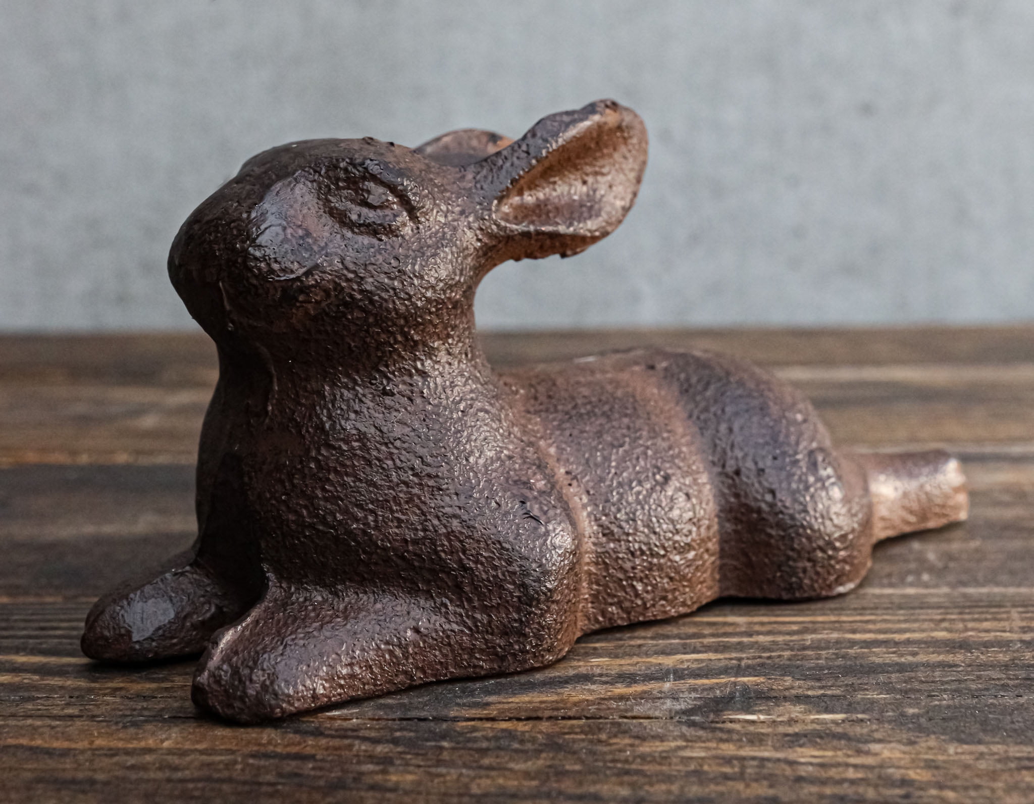 Ebros Gift Cast Iron Whimsical Bunny Rabbit Lying Down 3D Art Animal ...