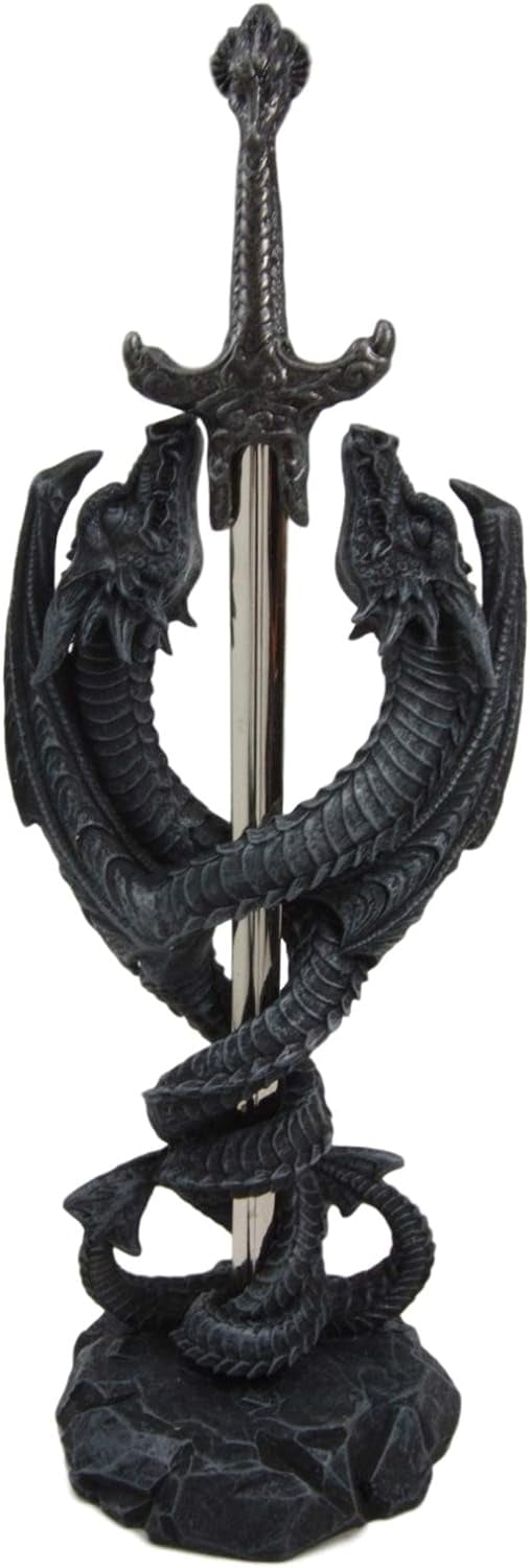 Ebros Gift Celtic Knotwork Spiraling Winged Serpent Double Dragon ...