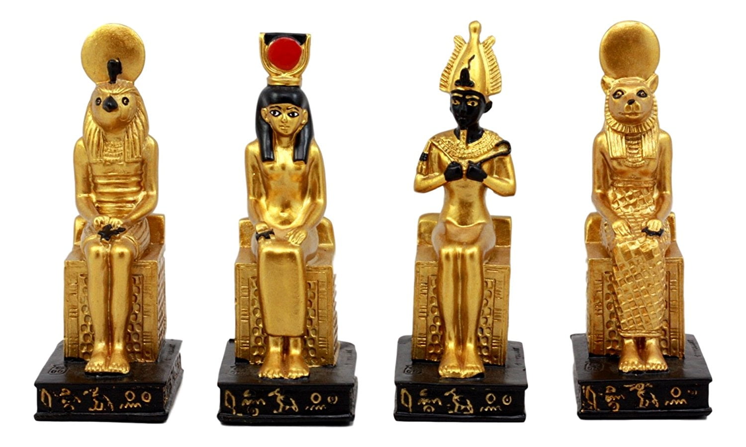 Ebros Gift Egyptian Gods Horus Osiris Sekhmet And Isis Seated On ...