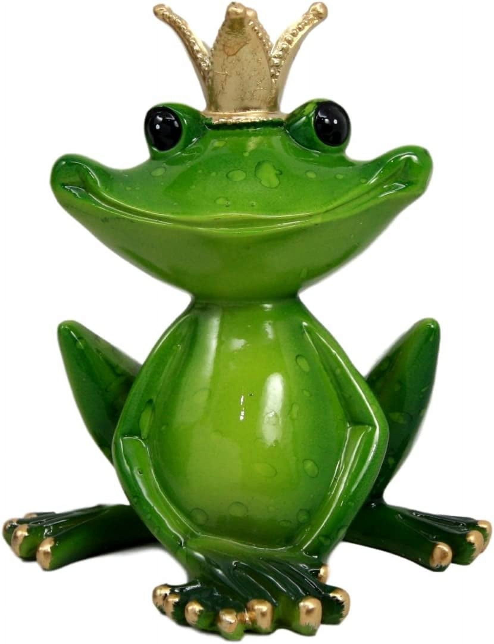 Ebros Gift Kiss A Frog Prince Charming with Crown Decorative Figurine 4 ...