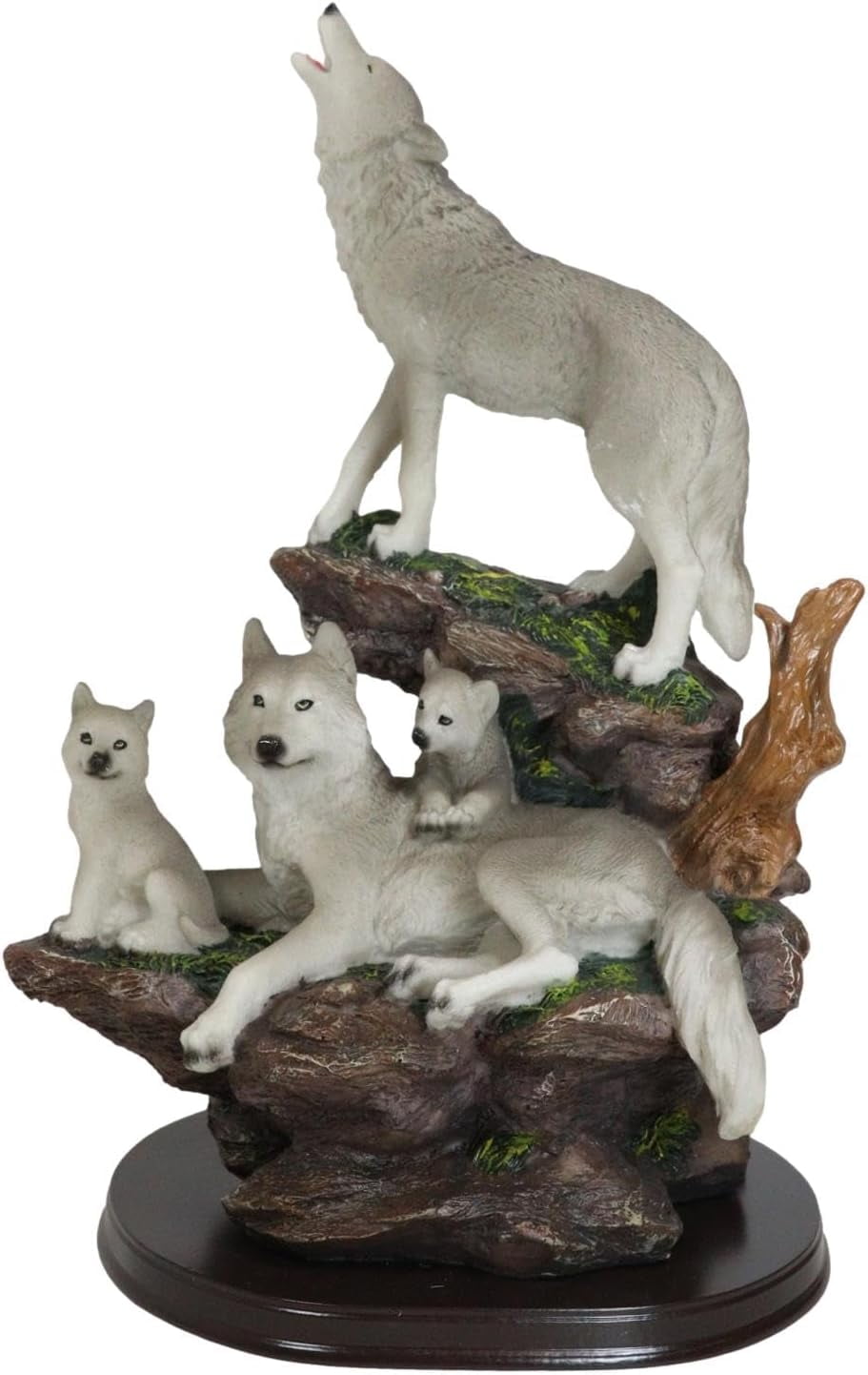 Ebros Gift Moon Howling Timberwolves Alpha Wolf Pack Family Decorative ...