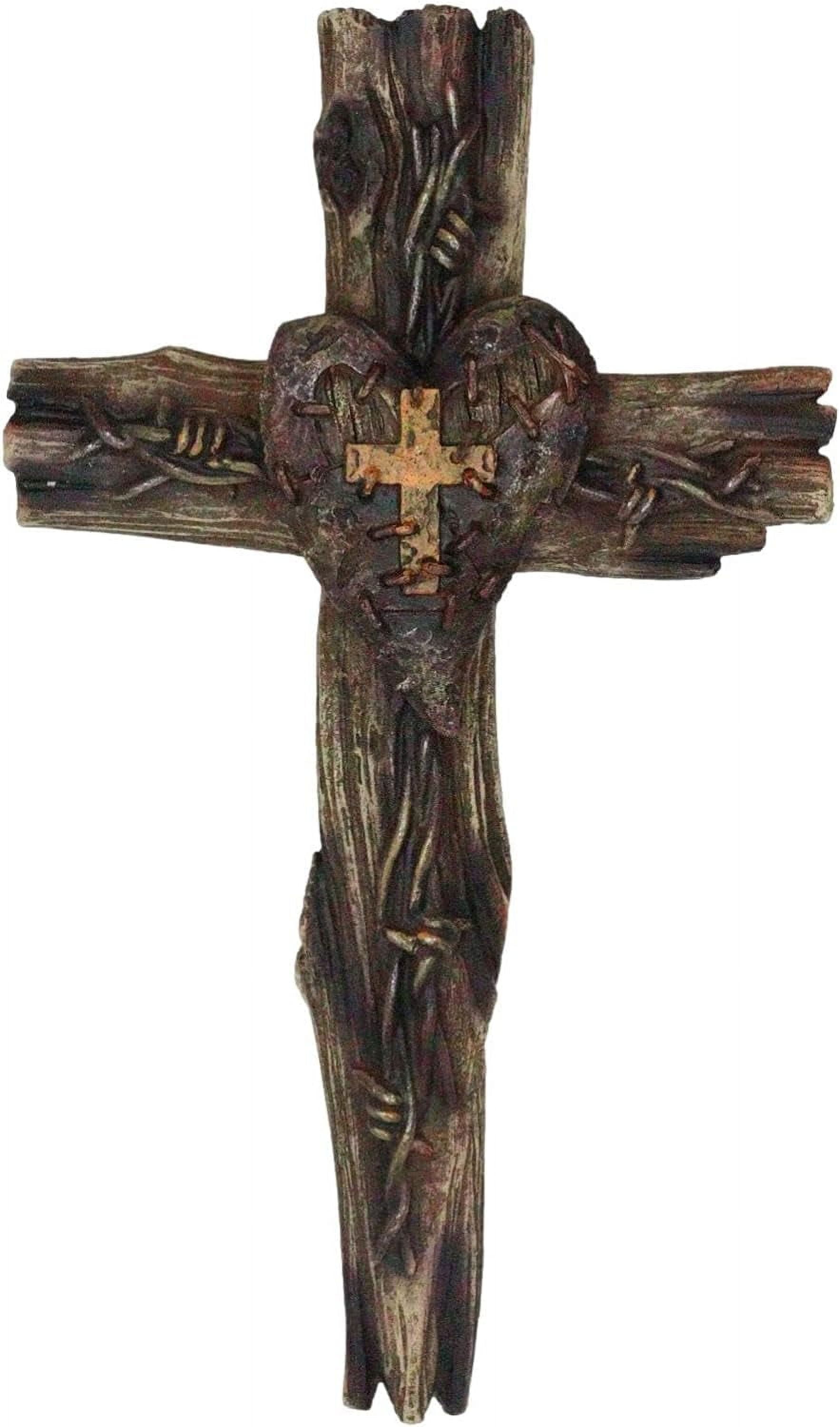 Ebros Gift Rustic Western Distressed Finish Faux Wooden Twisted Barbed ...