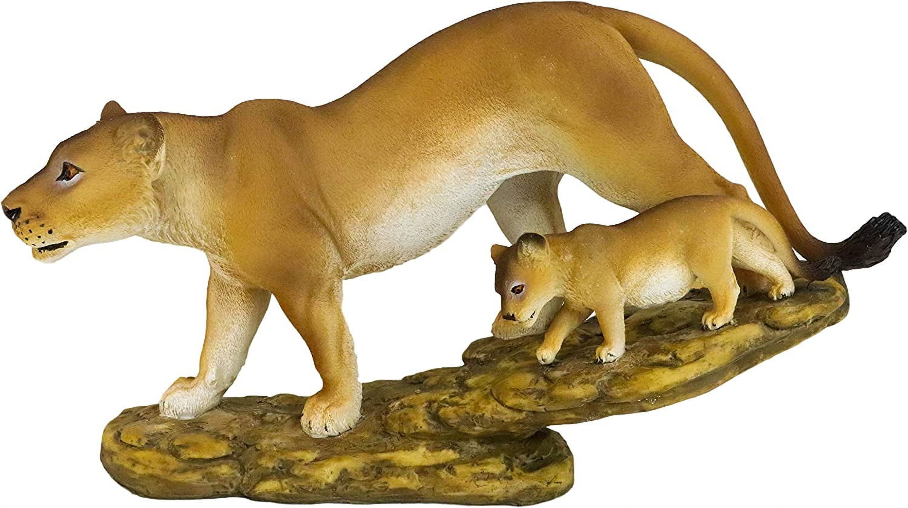 Ebros Gift Safari African Lioness with Cub Statue 11.25" Long Pride ...