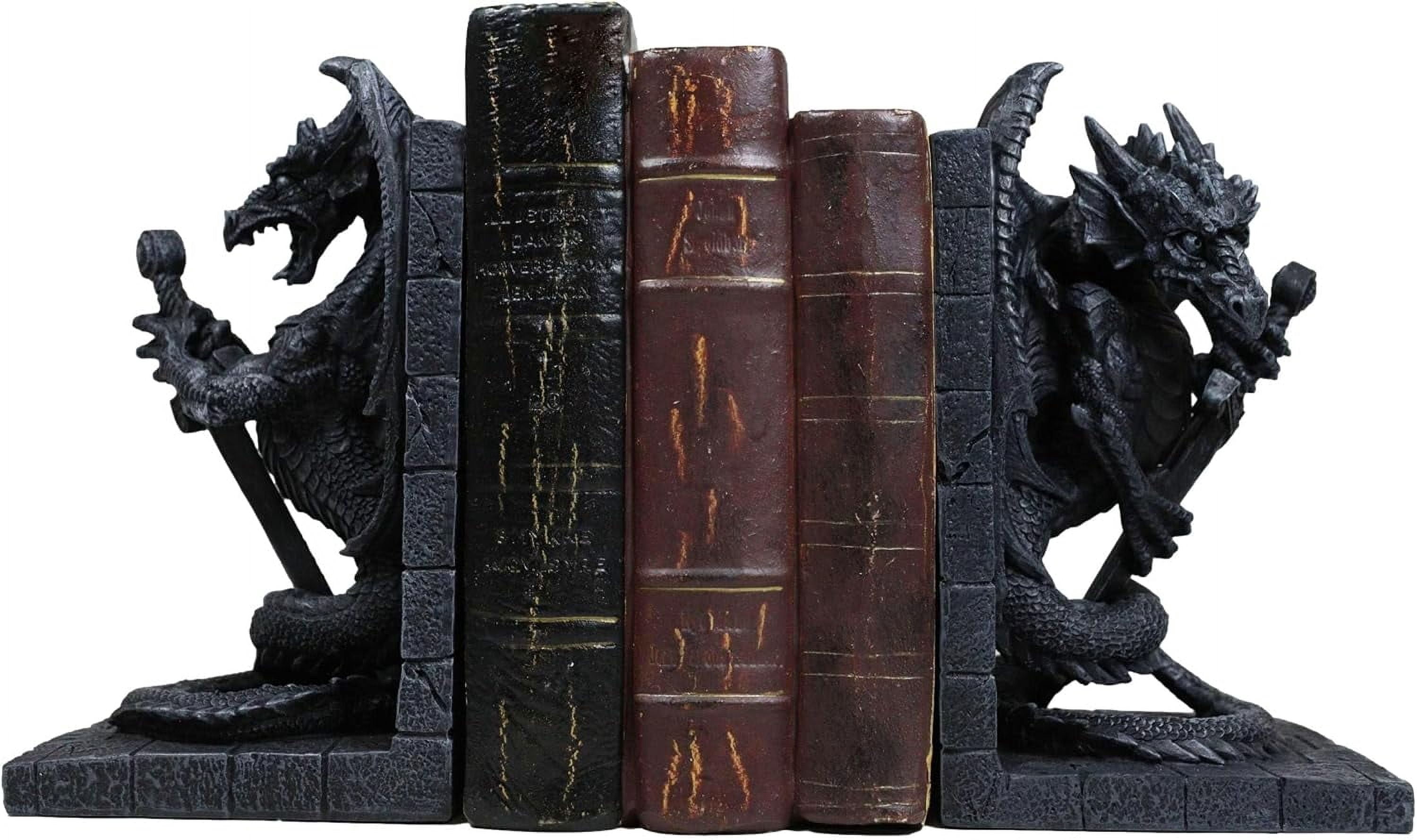 Ebros Gothic Excalibur Sword Guardian Dragon Pair Bookend Set of Two ...