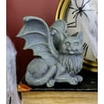 Ebros Gothic Winged Cat Gargoyle Shelf Sitter 4" Wide PC Monitor Topper ...