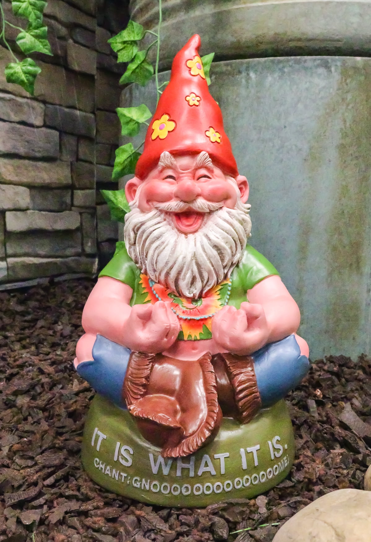 Ebros Highly Content Meditating Hippie Gnome Statue As Hipster Happy ...