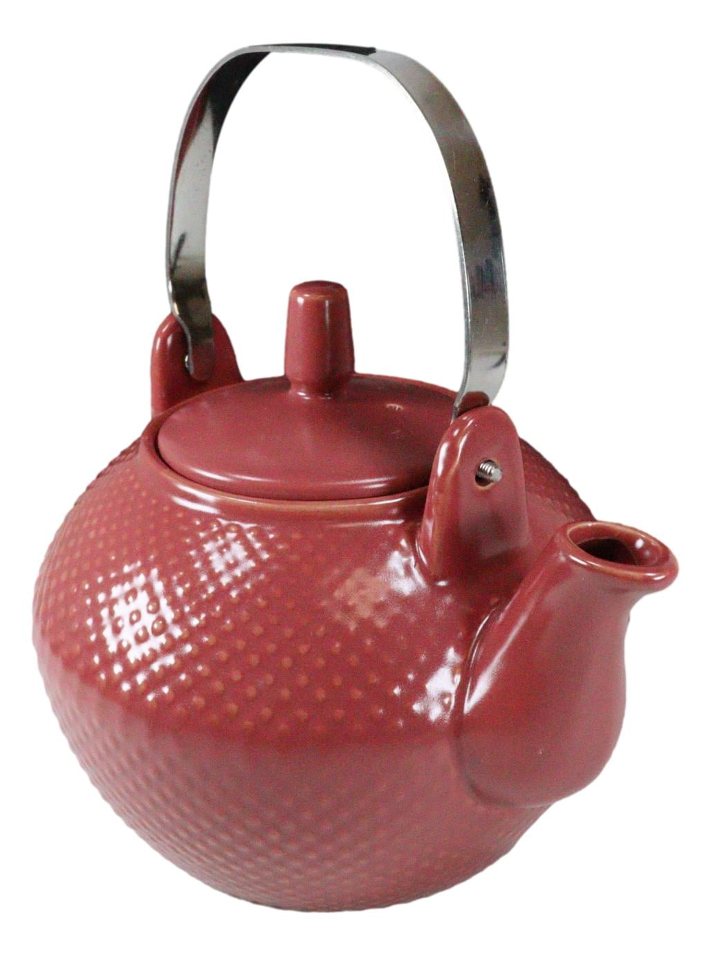 Ebros Imperial Spotted Texture Teapot With Stainless Steel Handle 28oz ...
