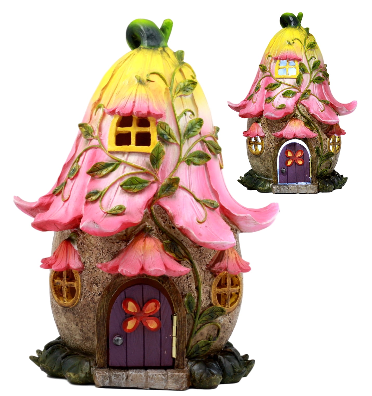 Ebros LED Light Up Miniature Enchanted Fairy Garden Trumpet Lily ...