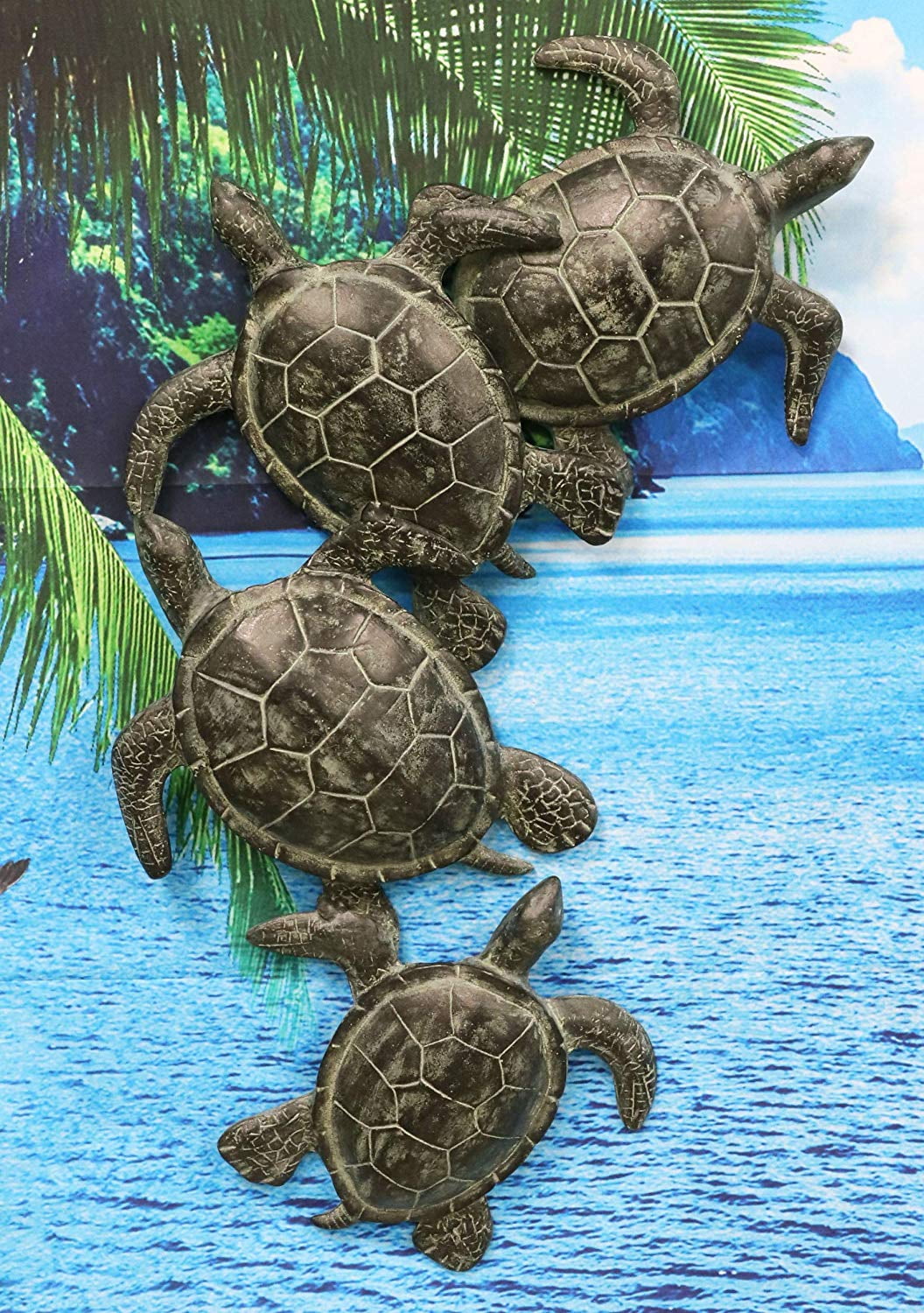 Ebros Large Family of Sea Turtles Wall Sculpture Hanging Plaque 25 ...