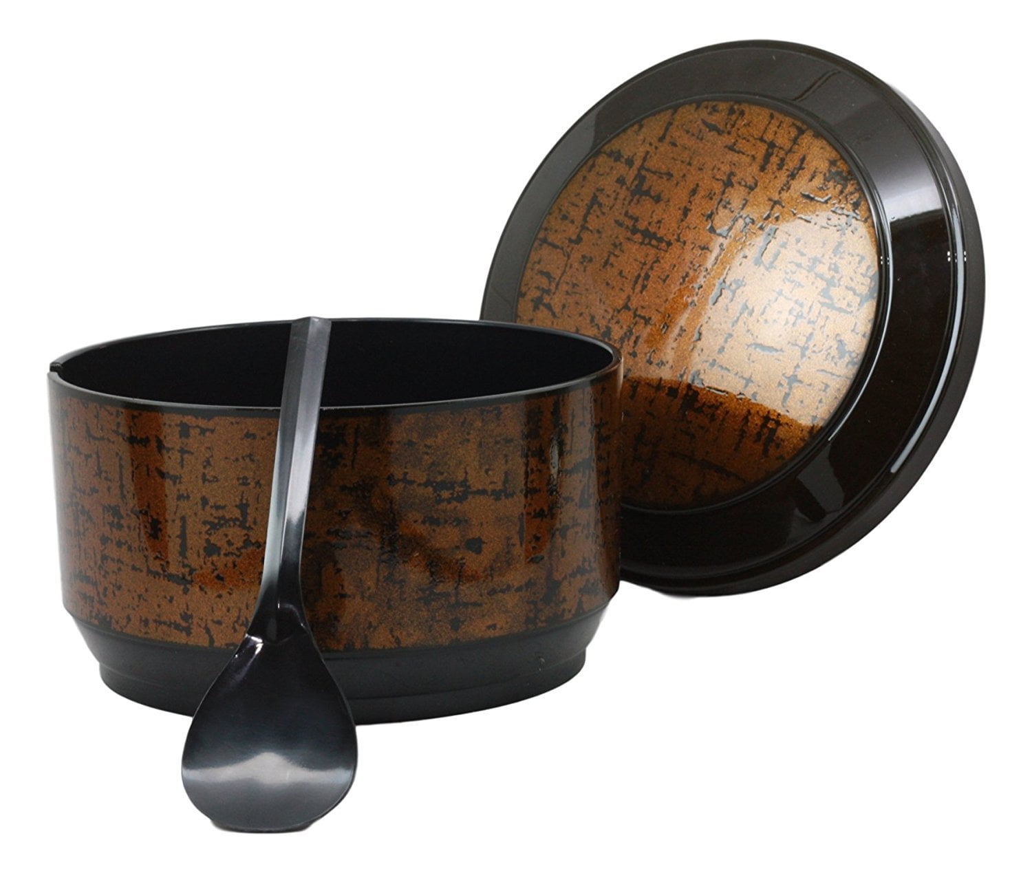 Ebros Large Japanese Restaurant Grade Gold Ohitsu Rice Container ...
