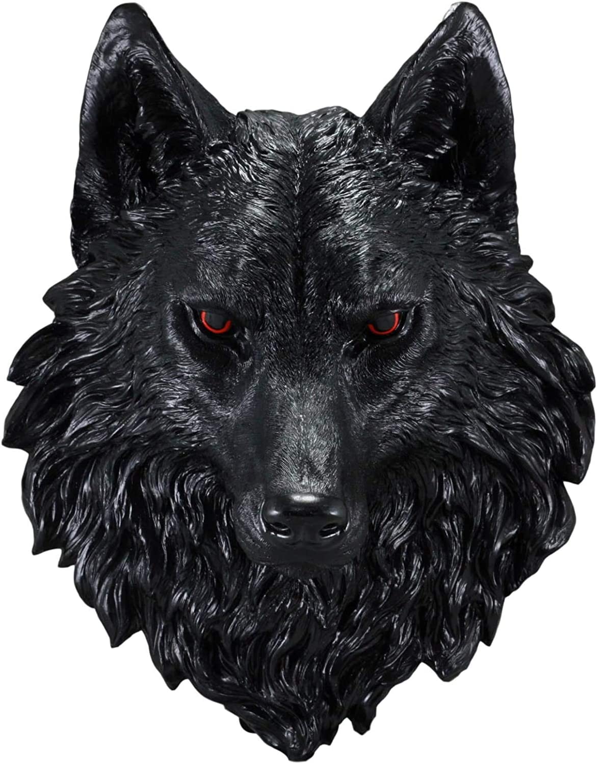 Ebros Large Underworld Lucian Black Wolf Head With Blood Eyes Wall ...