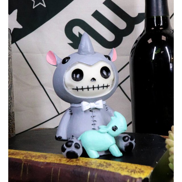 Ebros Larger Furrybones Pachy Buster The Rhino Collector Skeleton ...