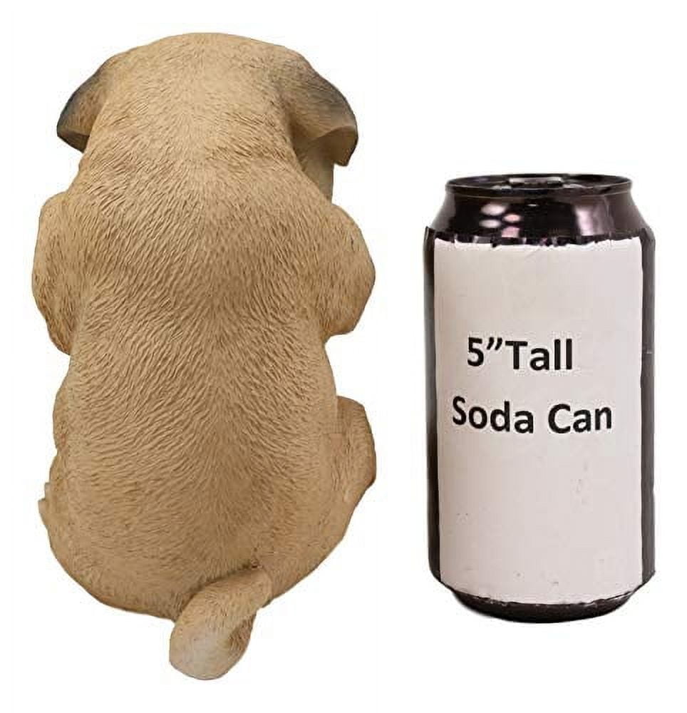 Lifelike Pot Pal Hanging Pug Puppy Dog Statue - 6.5" Tall with Glass ...