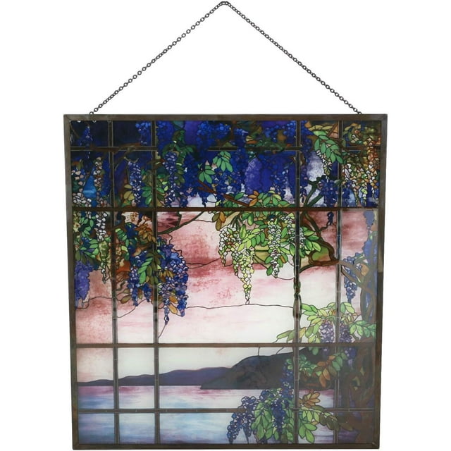 Ebros Louis Comfort Tiffany Landscape Window Oyster Bay Stained Glass ...