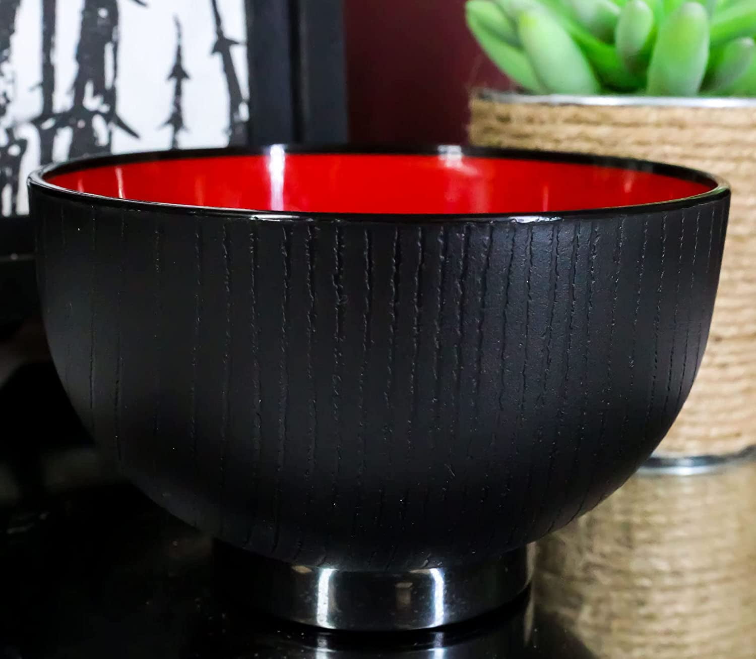 Ebros Made In Japan Traditional Rice Bowl 4.5"Dia 8oz Wood Grain ...