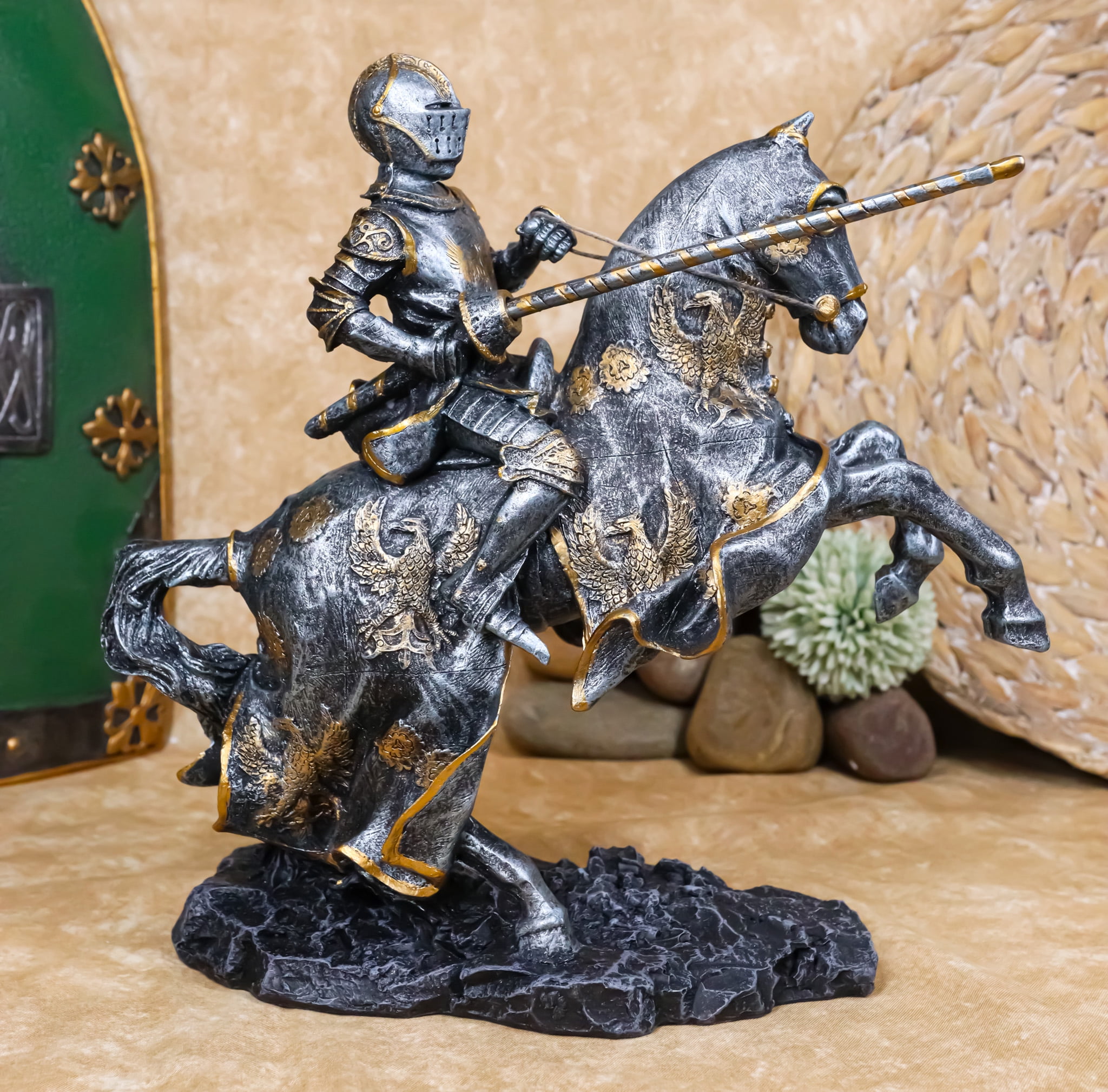 Ebros Medieval Champion Knight In Suit Of Armor With Lance On Horse ...