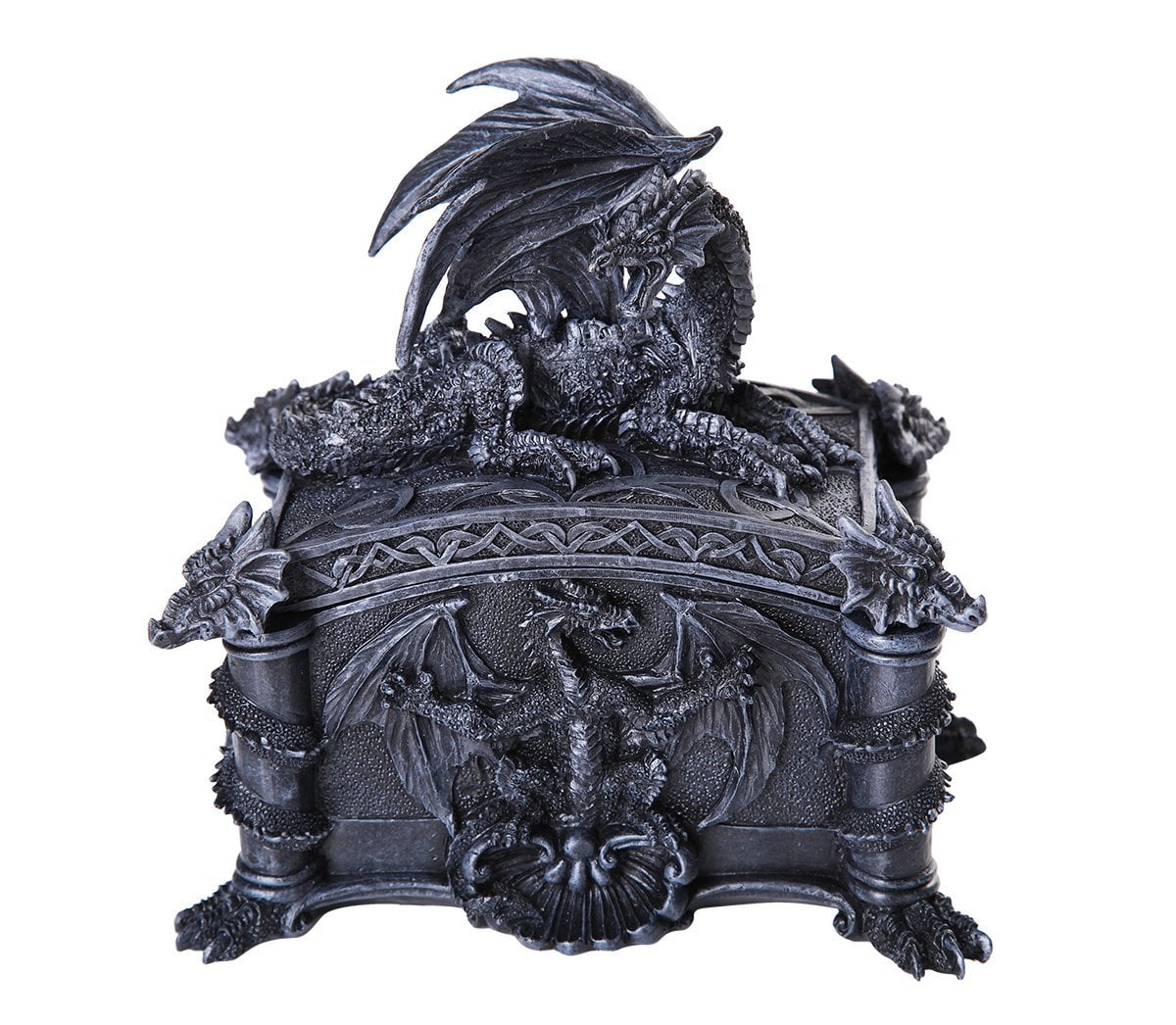 Ebros Medieval Ferocious Dragon Lidded Trinket Jewelry Box Decorative ...