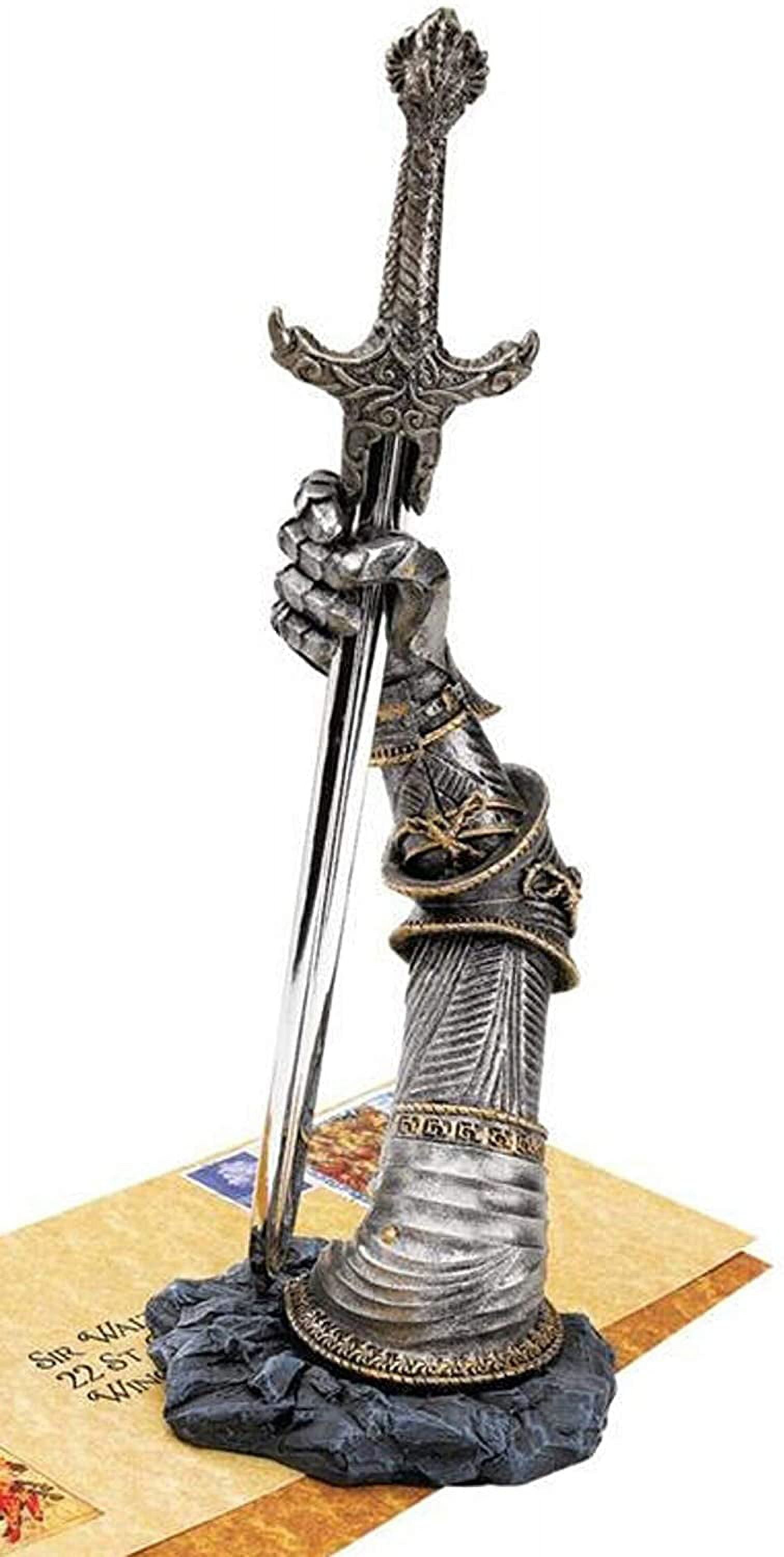 Ebros Medieval Knight Suit Of Armor & Excalibur Sword Letter Opener ...