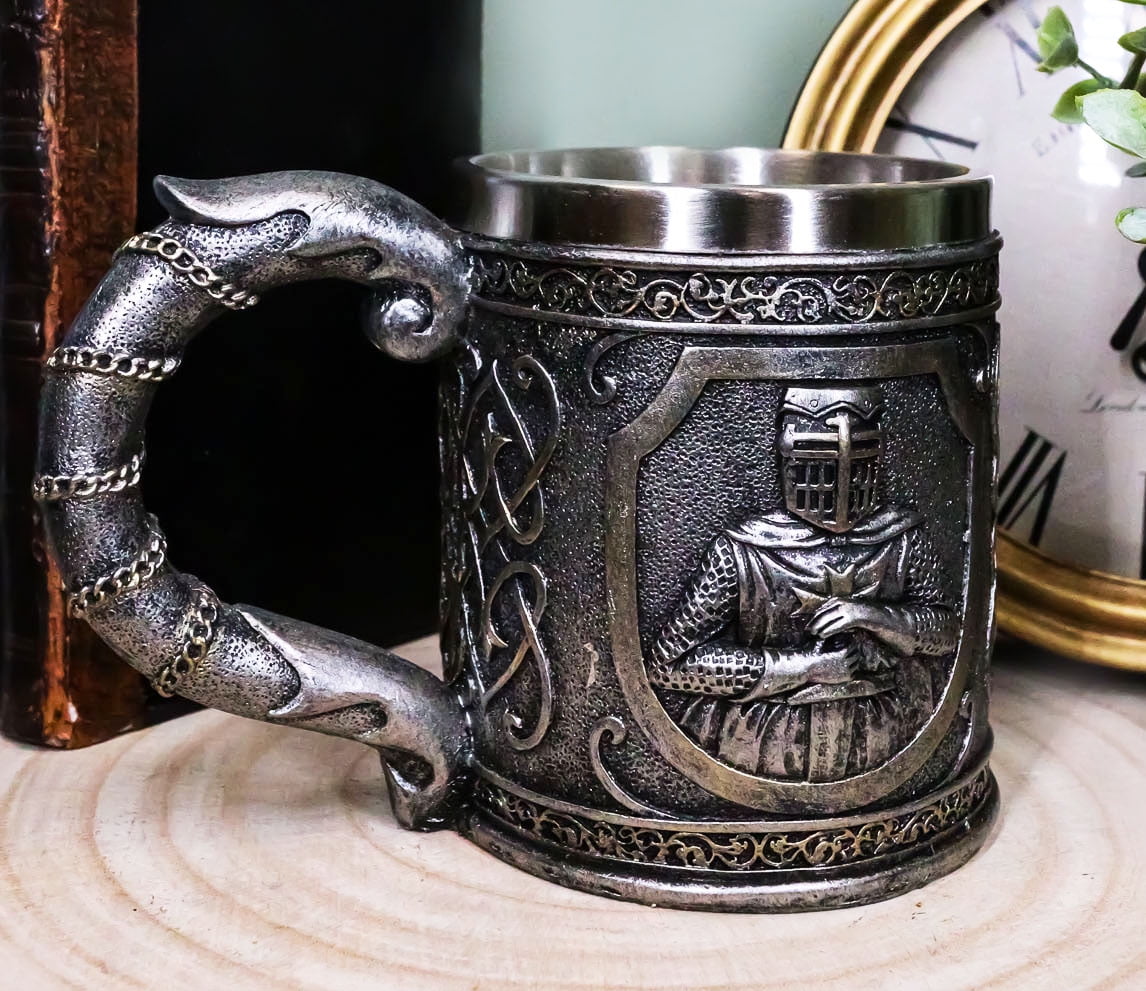 Ebros Medieval Templar Crusader Knight Mug Suit of Armor Knight Of The ...