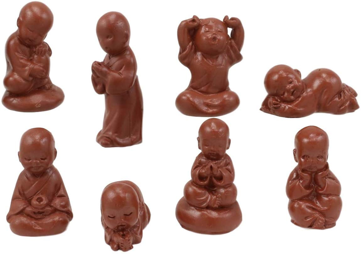 Ebros Mini Hotei Jizo Buddha Monks in Multiple Poses Miniature Figurine ...