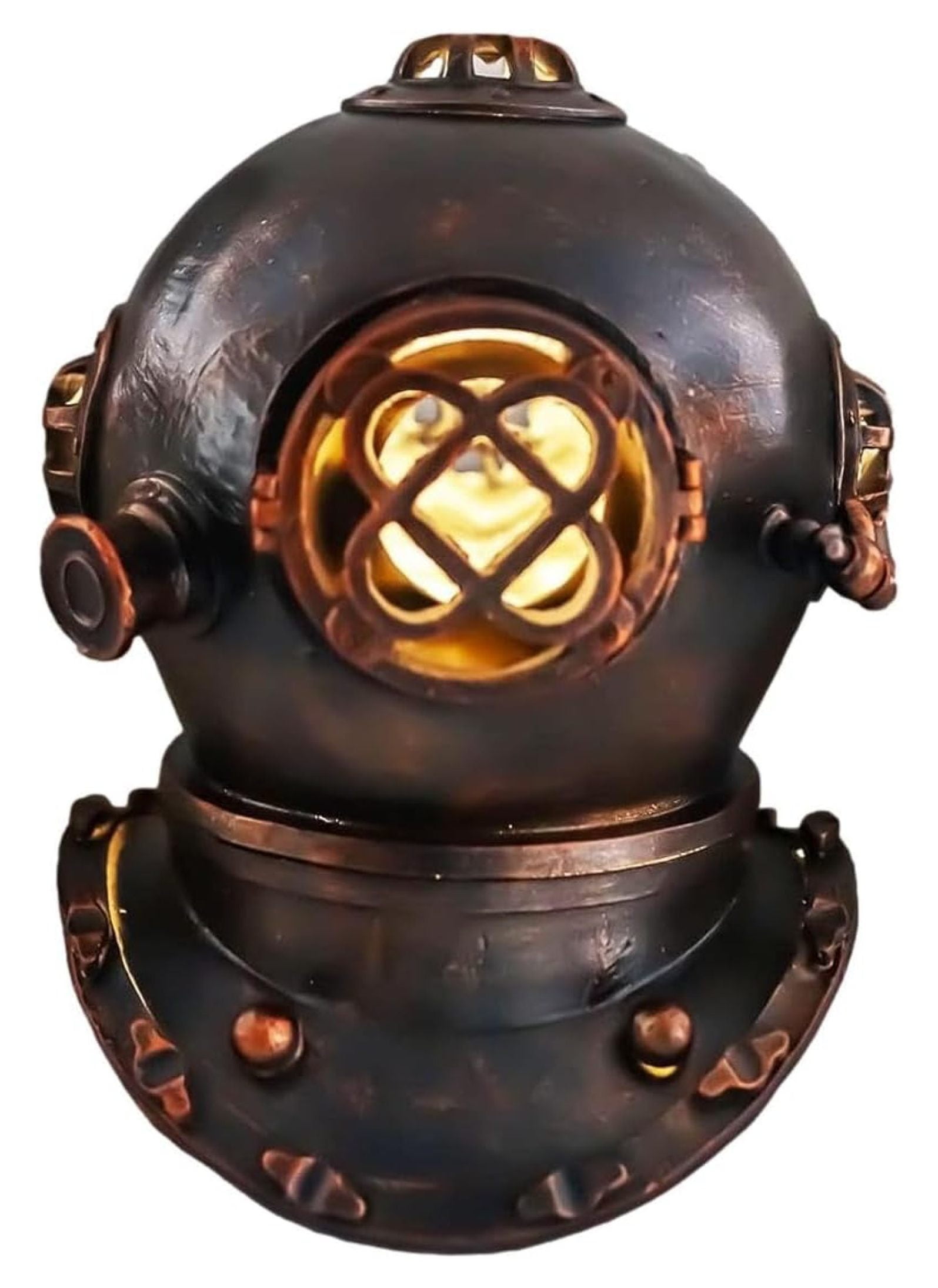 Ebros Nautical Black Steampunk Diving Helmet Figurine with LED Night ...