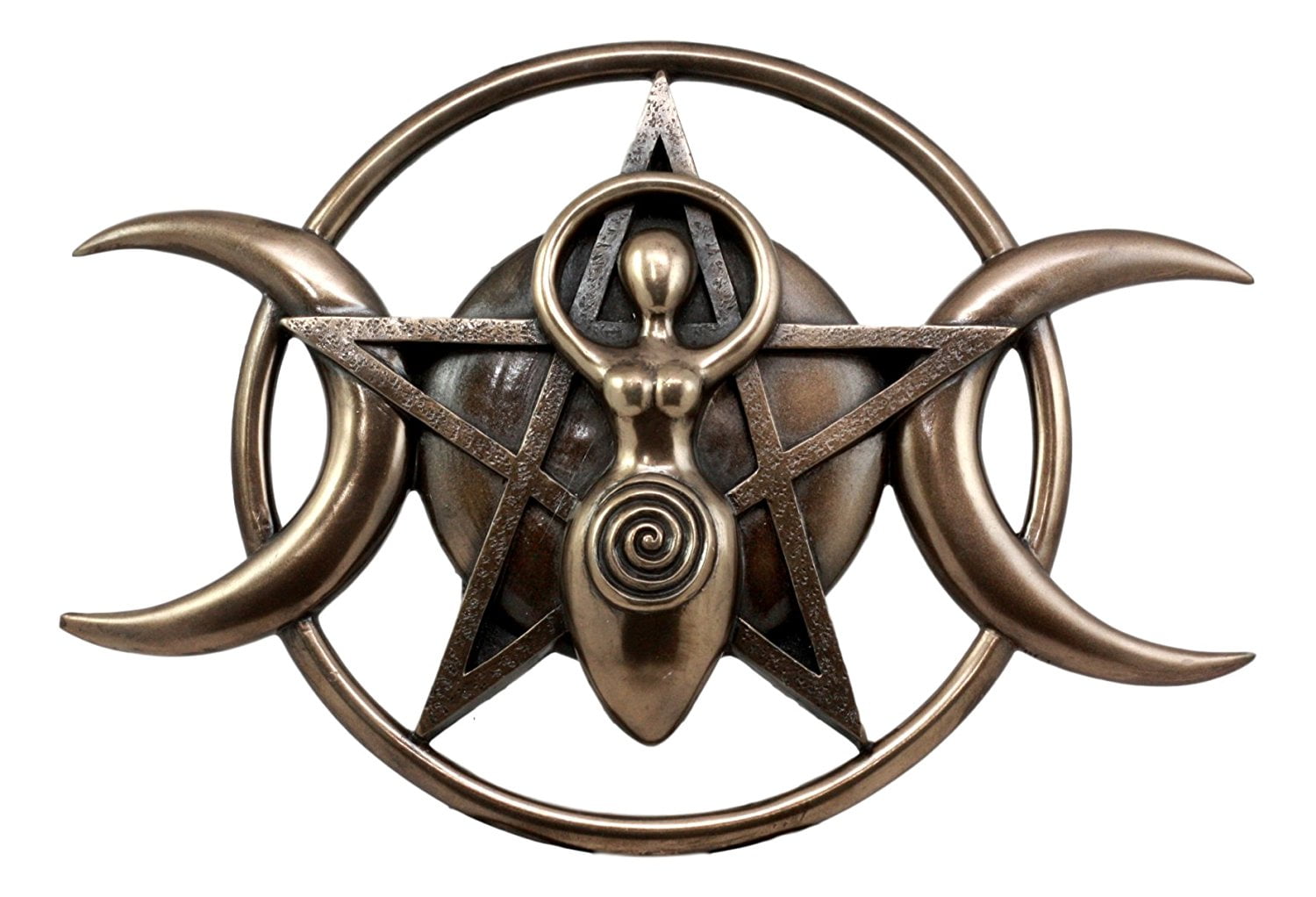 Ebros Neopagan Shaman Spiral Goddess Wall Decor Lunar Triple Goddess ...