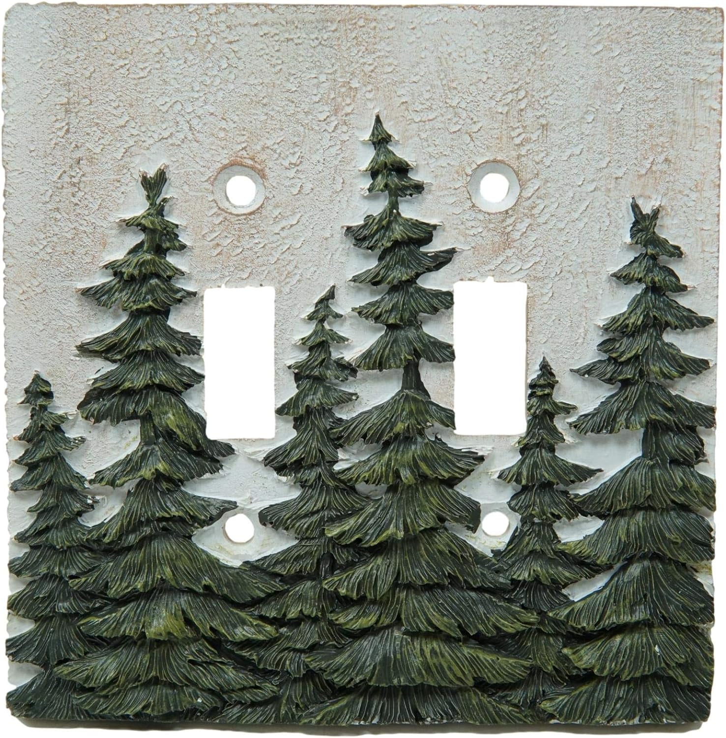 Ebros Pack of 2 Pine Trees Forest Wall Electrical Switch Outlet Cover ...