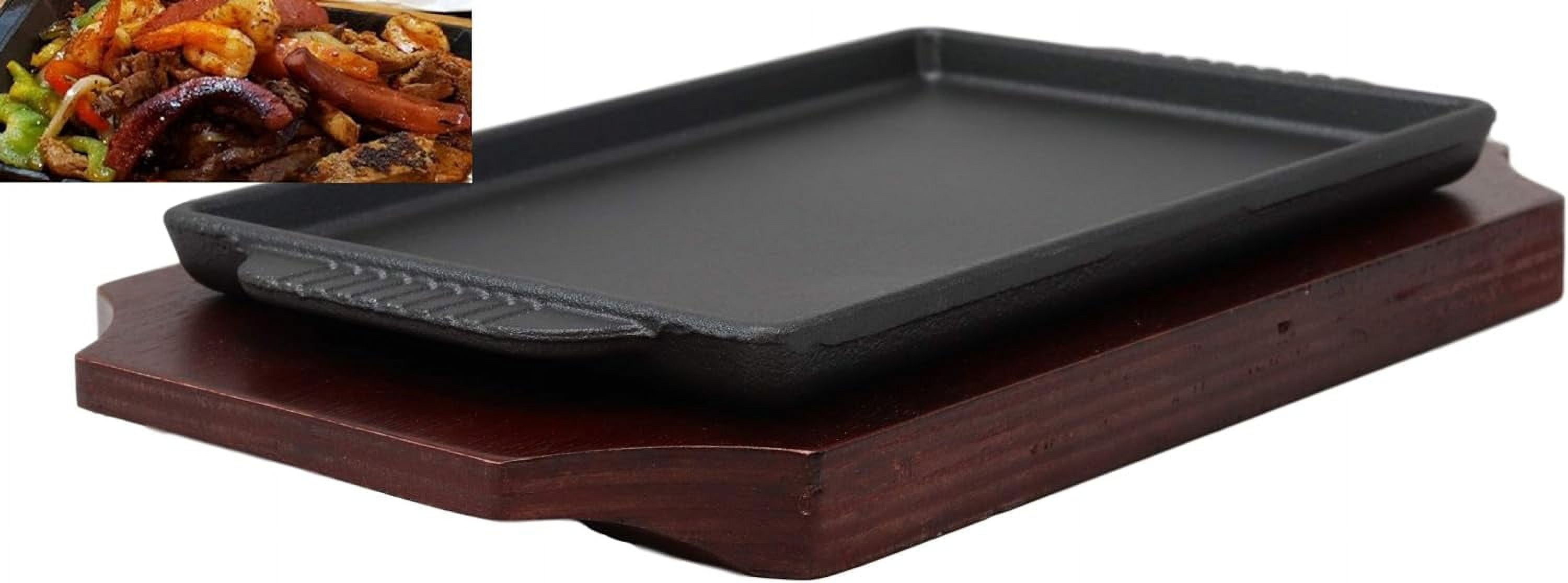 Ebros Personal Size Cast Iron Sizzling Fajita Pan Skillet Japanese ...