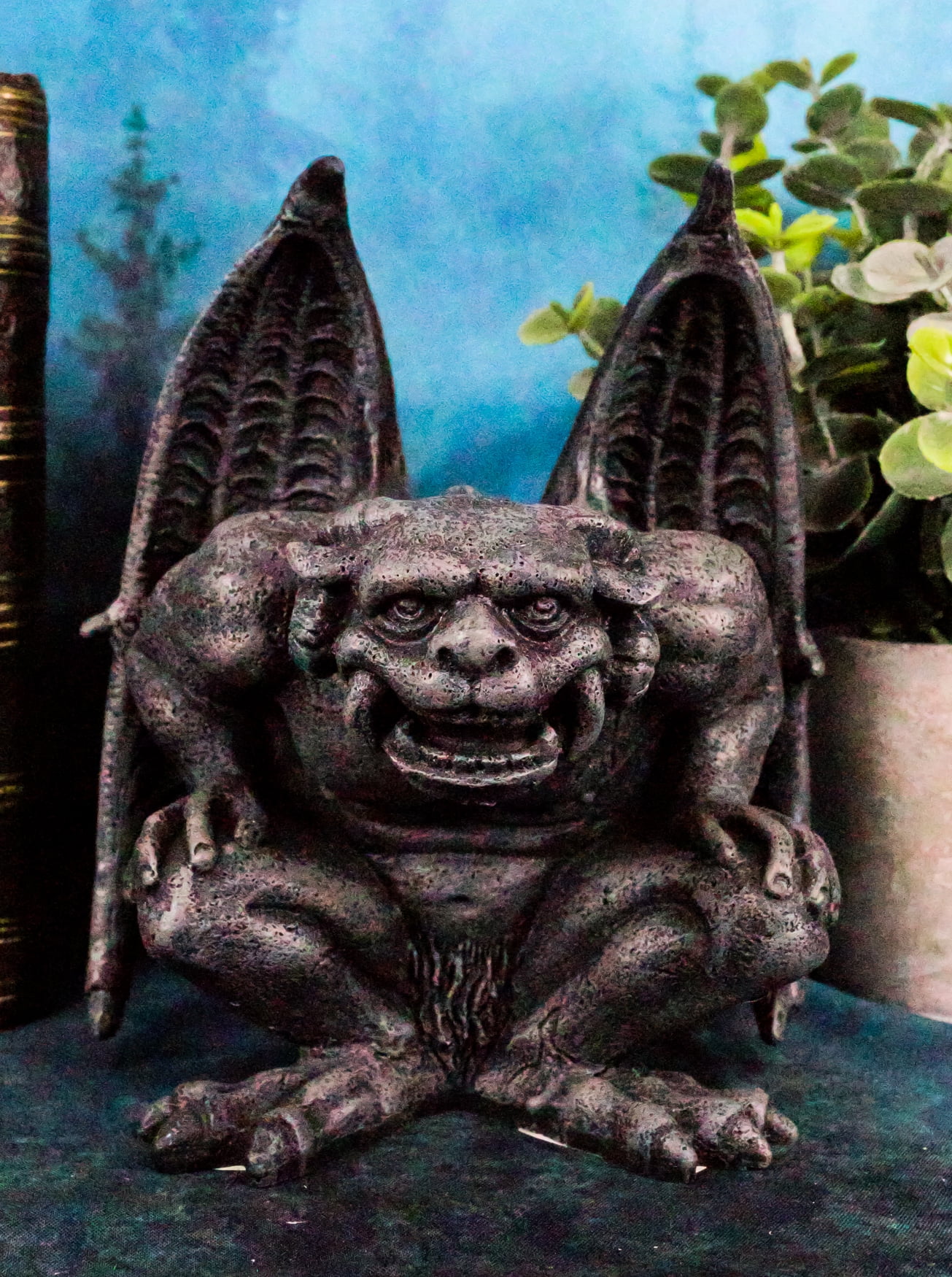 Ebros Ram Horned Demon Winged Gargoyle Bellowing Wild Statue 6" Tall ...