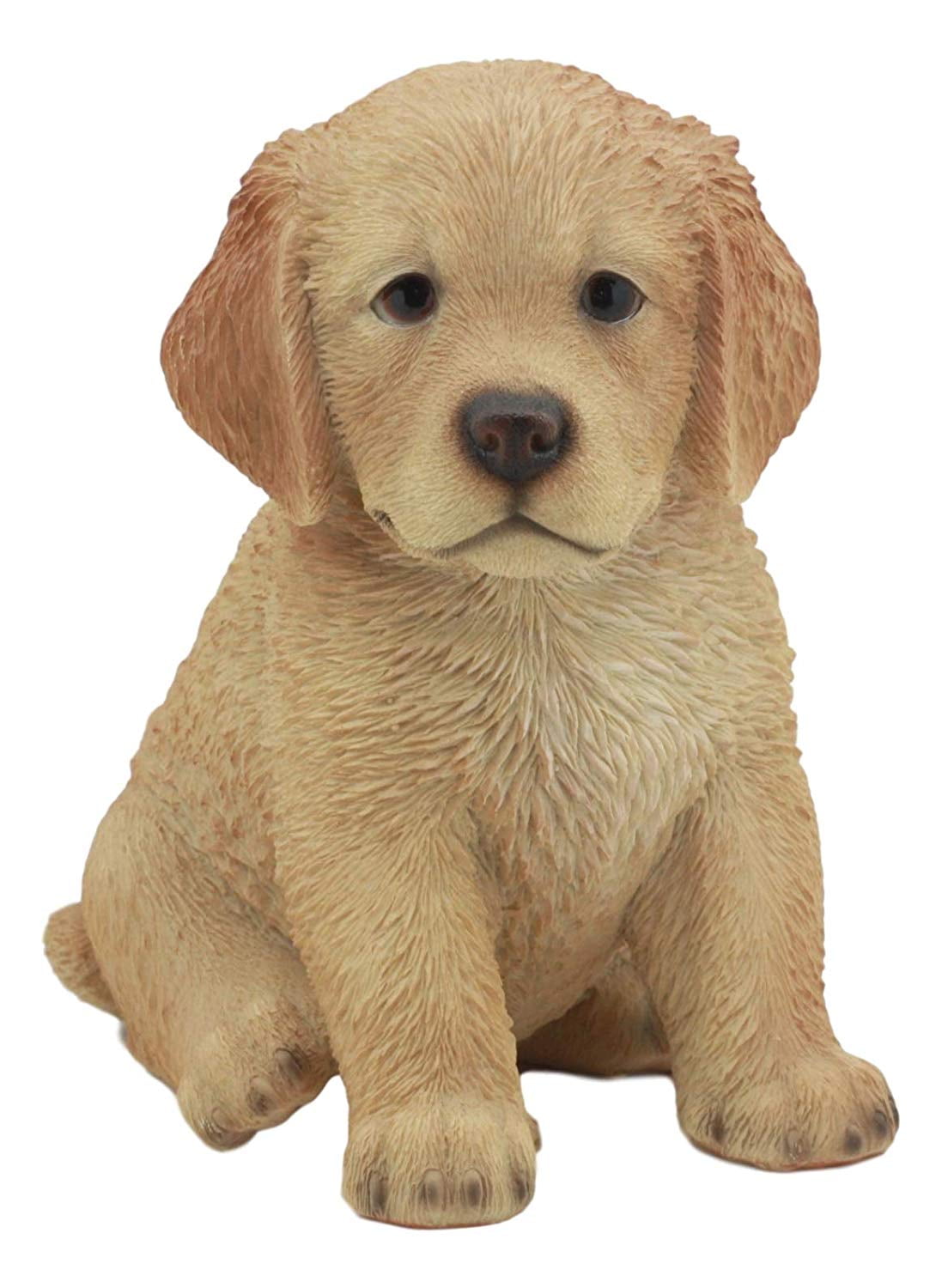 Ebros Realistic Lifelike Fawn Golden Retriever Figurine 6.5" Tall ...