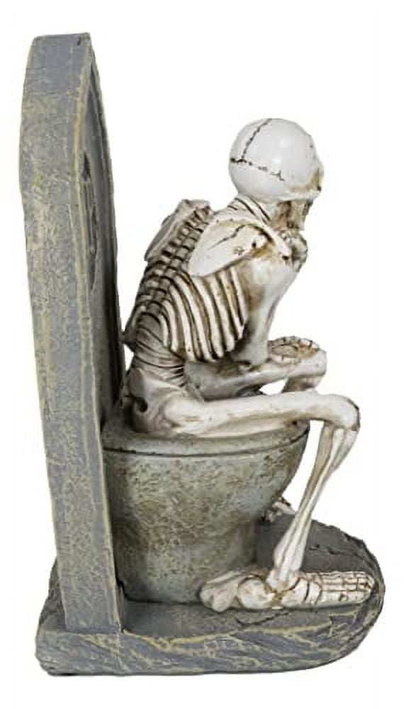 Ebros Rest in Peace Constipated Skeleton Sitting On Graveyard Toilet in ...