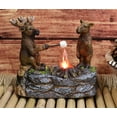 Ebros Rustic Elk Moose Father & Son Night Light, Plug-In Home Decor ...