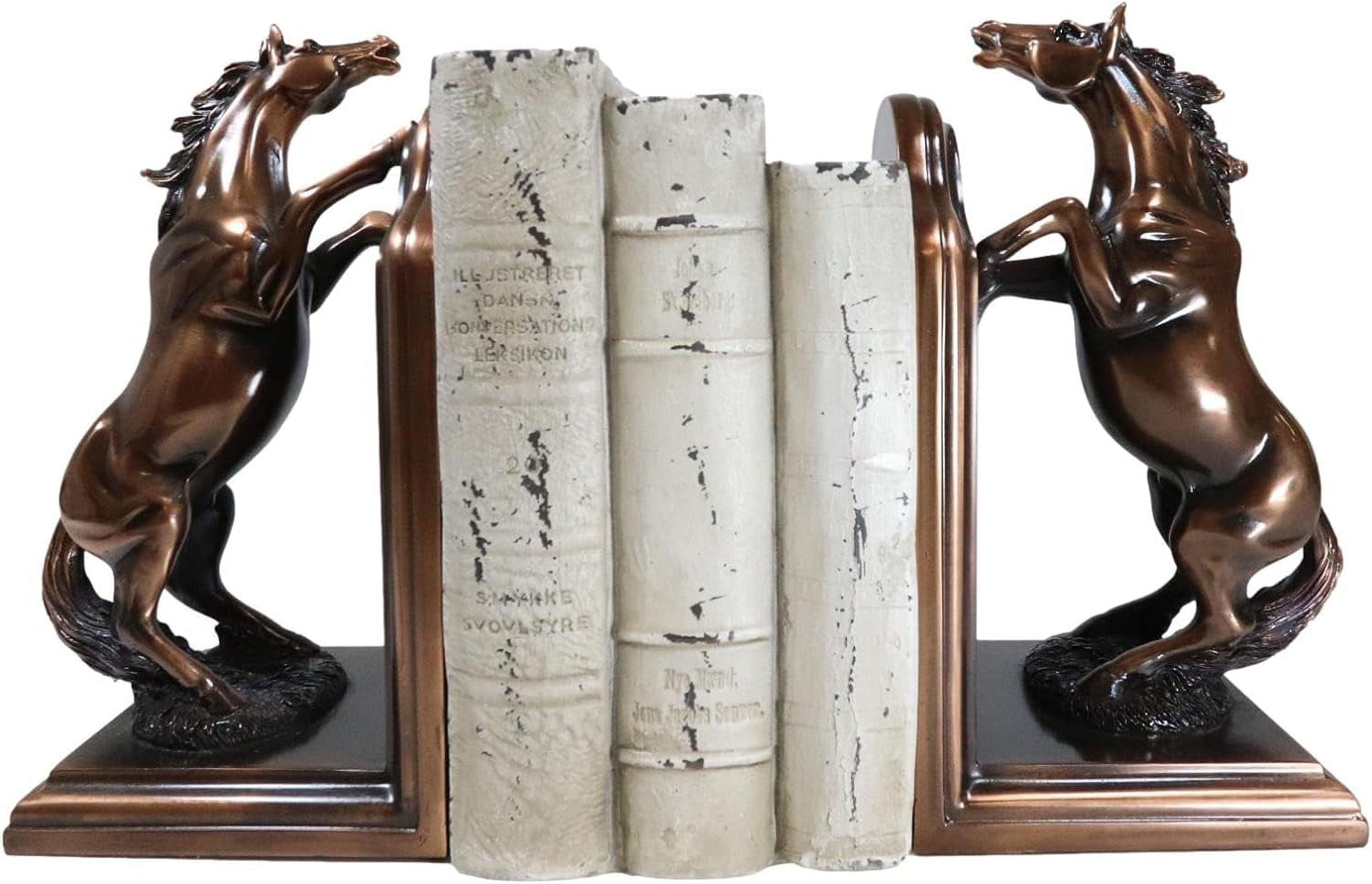 Ebros Rustic Western Equestrian Beauty Rearing Horses Bookends Figurine ...