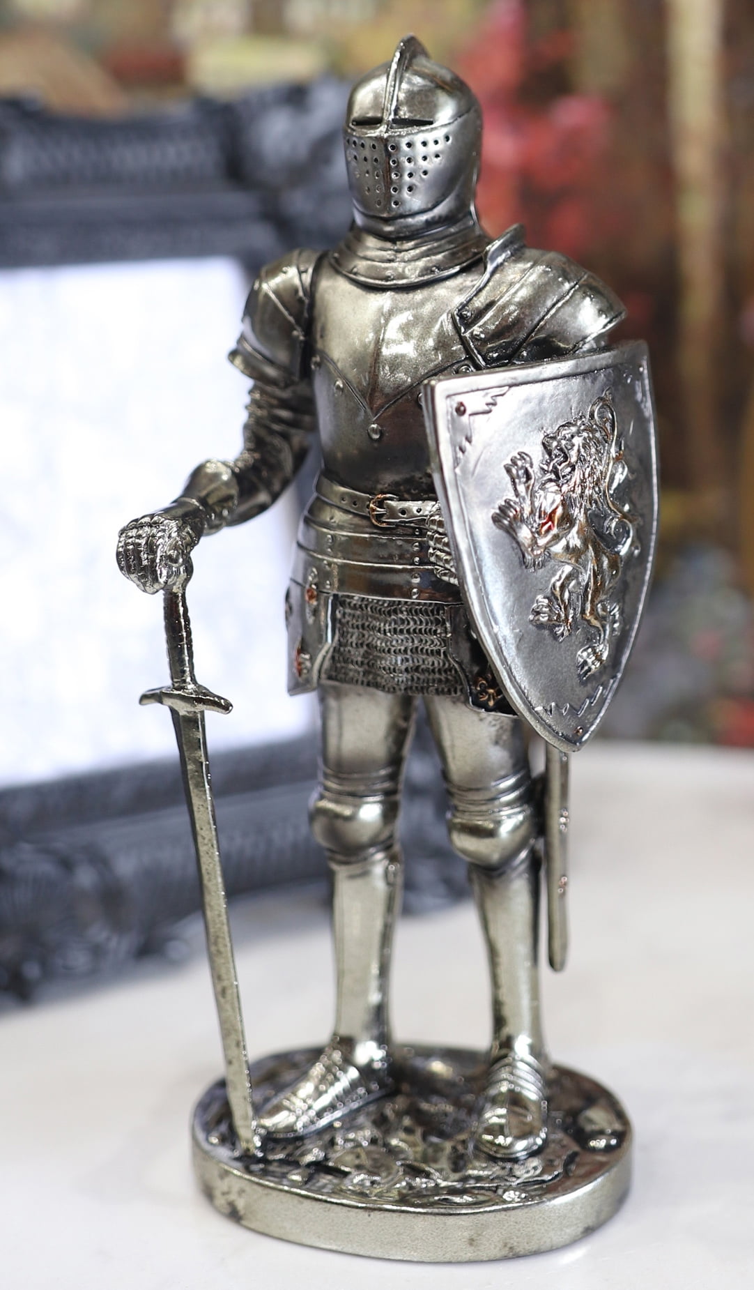Ebros Sir Geoffrey English Champion Knight Figurine 7"Tall Lion ...