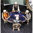 Ebros Skeleton Gamblers 6.25"L Three Poker Players With A Dealer ...